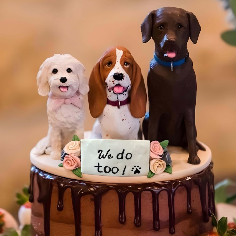 Dog Wedding Cake Topper - Etsy