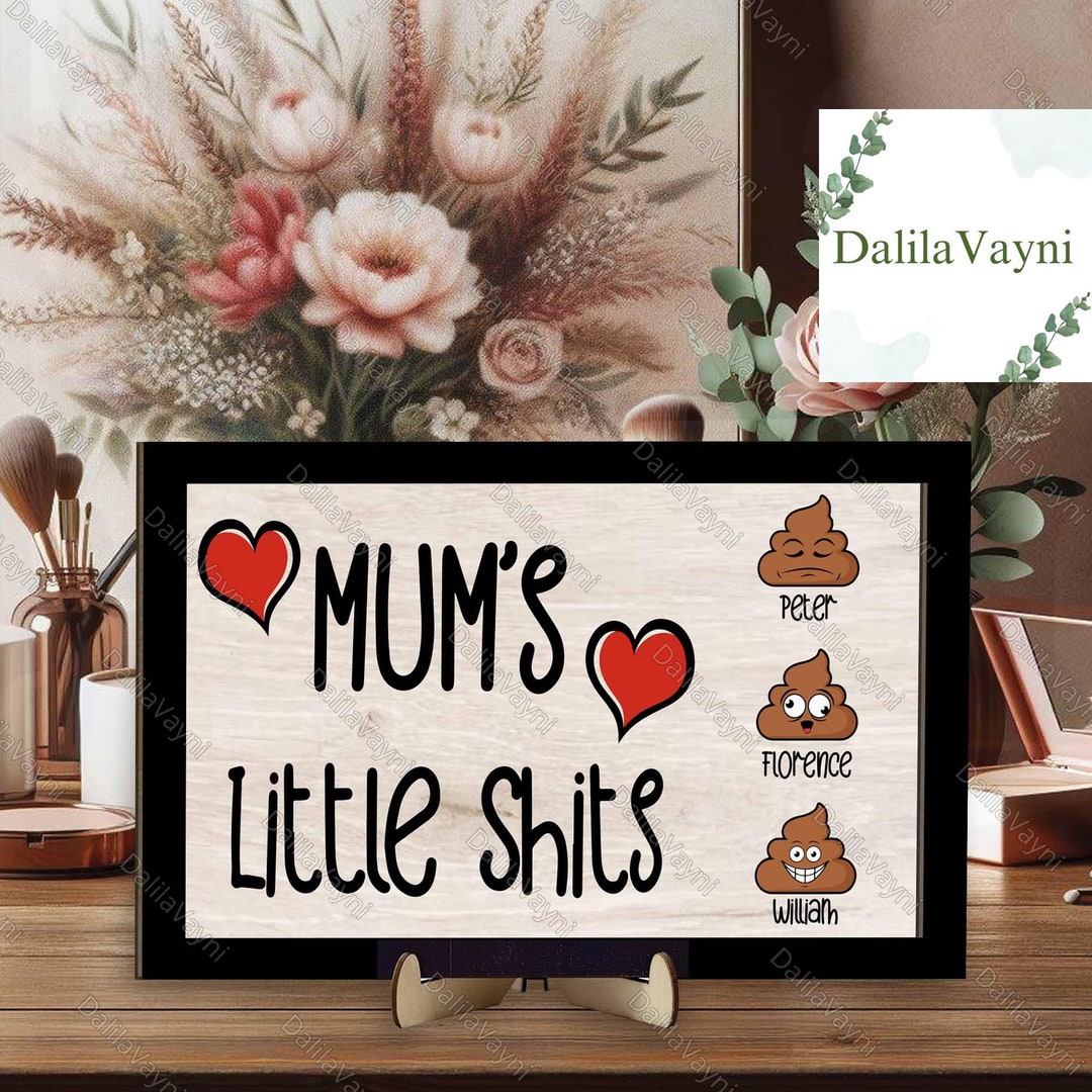 Mother of Little Kids Wooden Sign, Mom Wood Plaque Sign, Personalized ...
