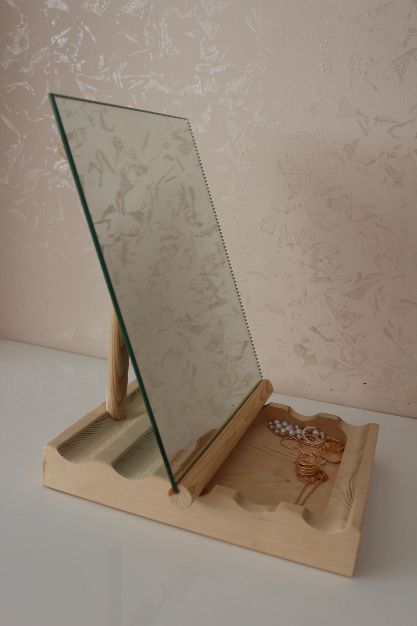 Asymmetrical Makeup Mirror Shaped Vanity Mirror Mirror Minimalist Gift ...