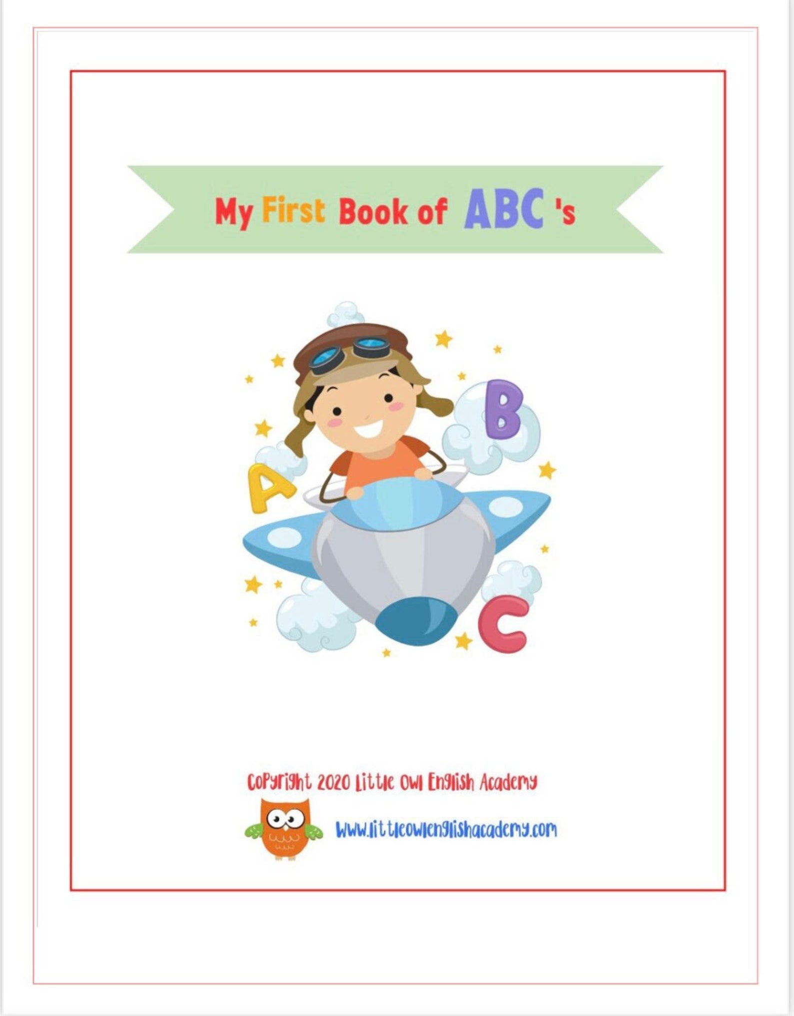 My First ABC Book in English - Etsy
