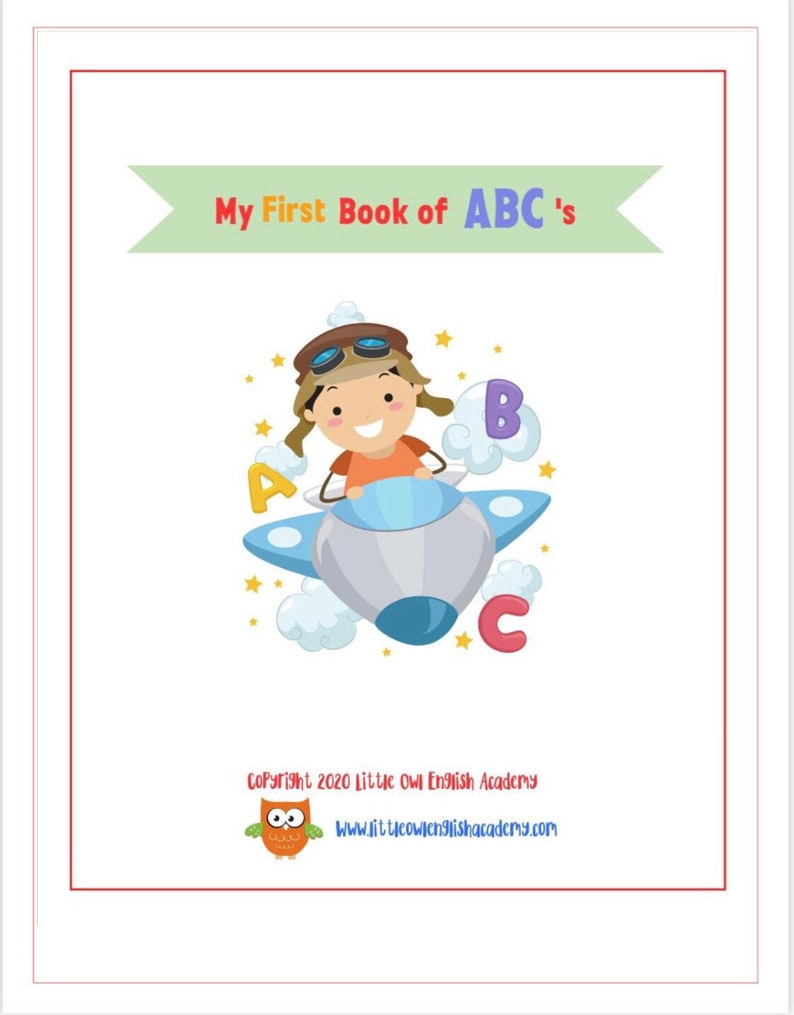 My First ABC Book in English - Etsy
