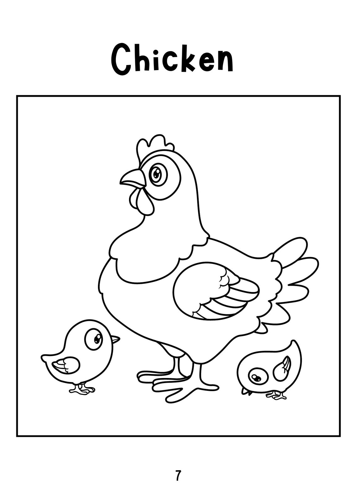 20 Pages Animals Coloring Book Editable Template,coloring Books,kids ...