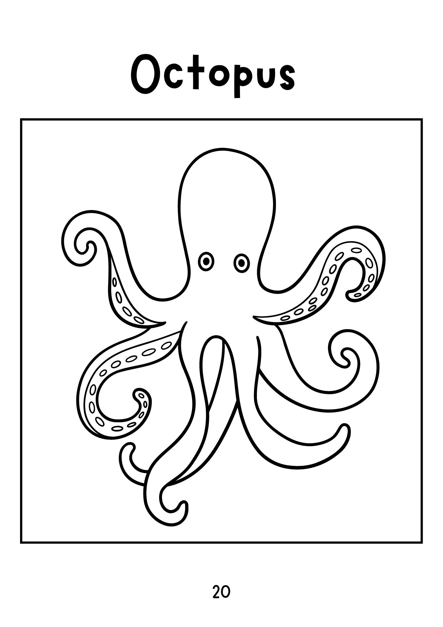 20 Pages Animals Coloring Book Editable Template,coloring Books,kids ...