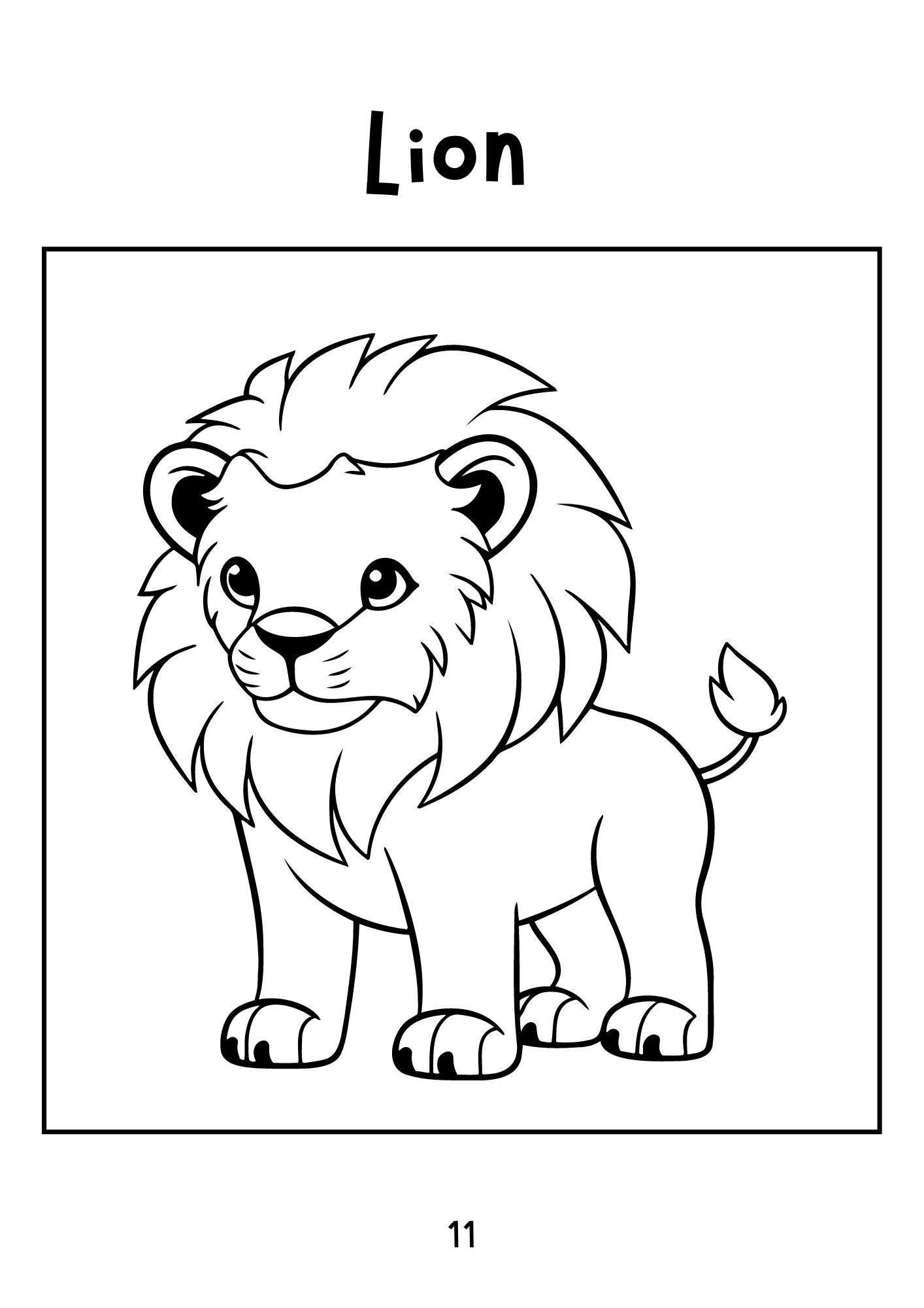 20 Pages Animals Coloring Book Editable Template,coloring Books,kids ...