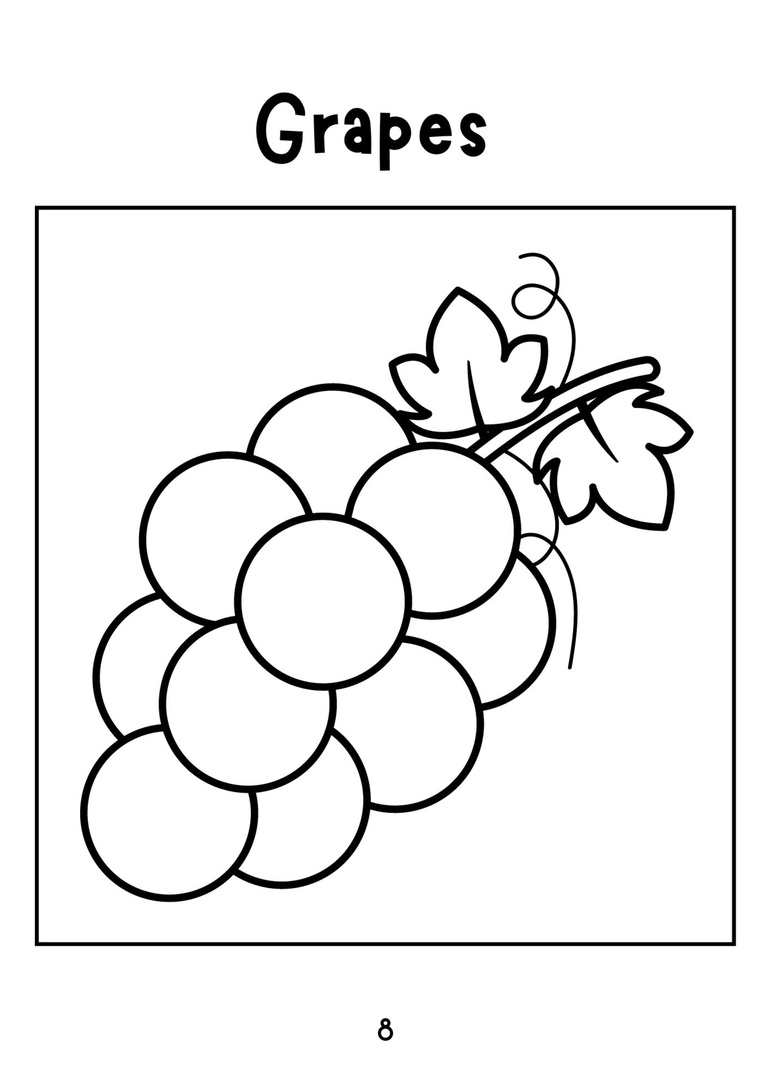 20 Pages Fruits Coloring Book Editable Template Coloring Books Busy