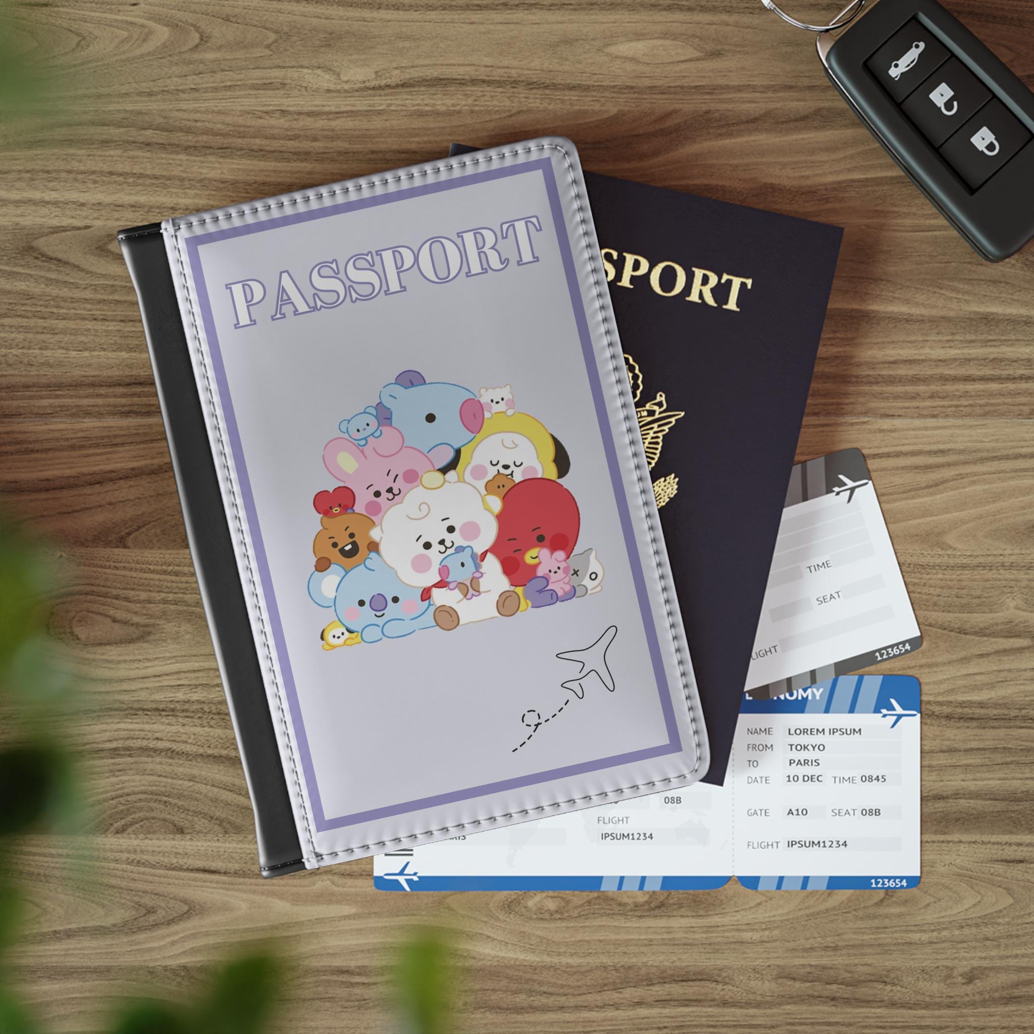 BT21 Passport Cover: Kpop ARMY Travel Wallet - Etsy