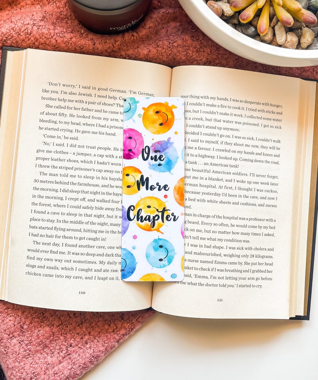Smiley Face Bookmark Cute Bookish Merch One More Chapter Bookmark for ...
