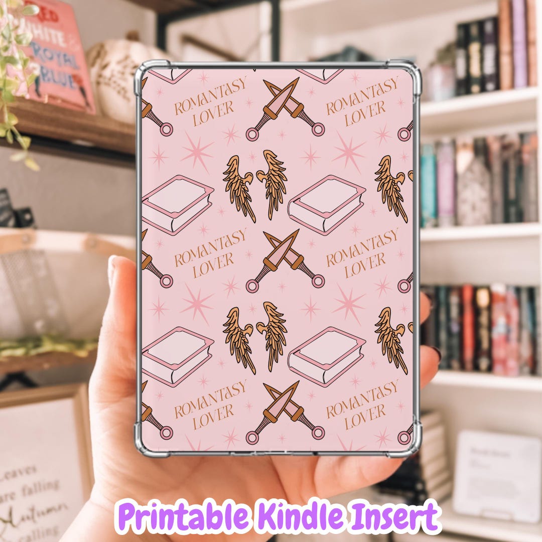 Romantasy Lover Kindle Insert - Printable Bookish Accessory for Fantasy ...