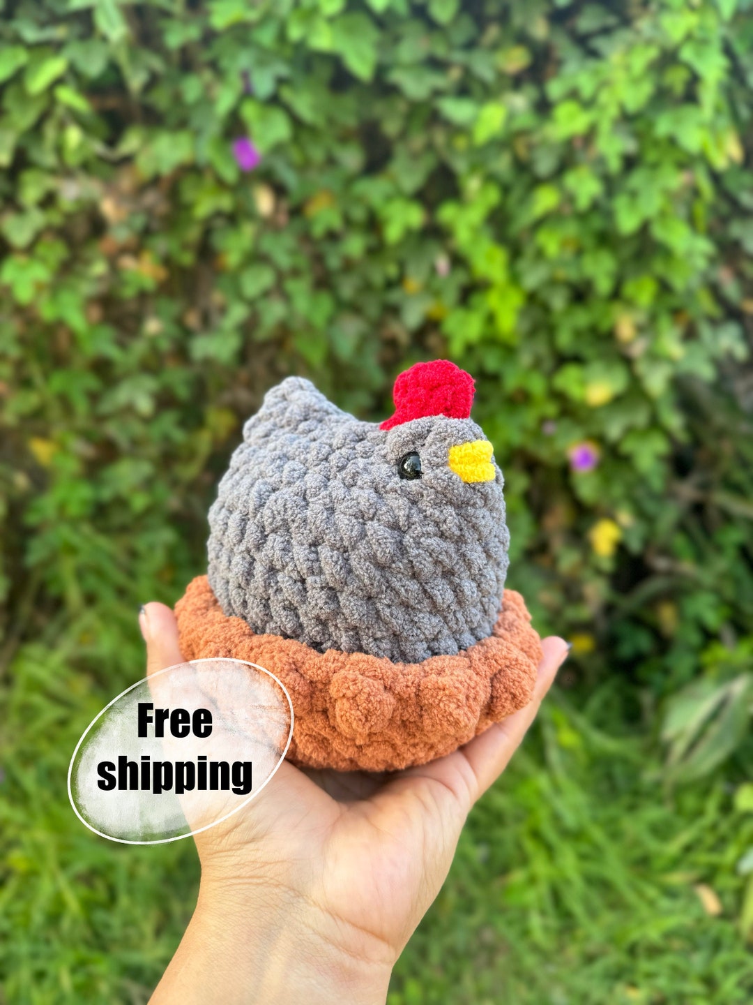 Chubby Crochet Chickens Plushie Crochet Toy Chicken Amigurumi Chicken ...