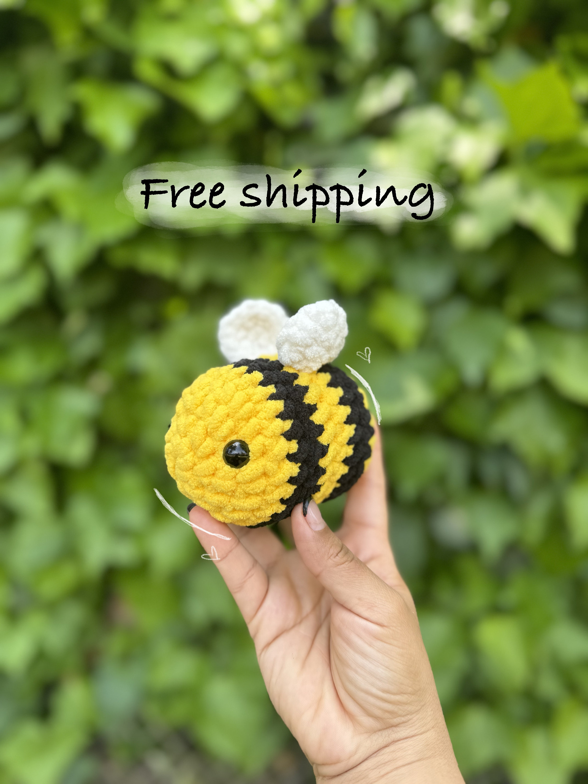 Crochet Bee Plushie | Handmade Amigurumi Bee - Etsy