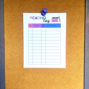 Homeschool Reading Log: Colorful, Simple, and Easy to Use (PDF File) - Etsy