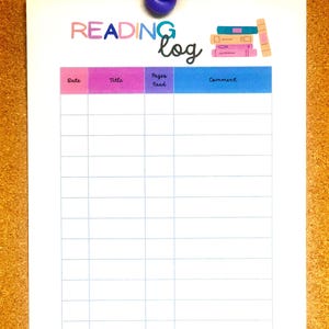 Homeschool Reading Log: Colorful, Simple, and Easy to Use (PDF File) - Etsy