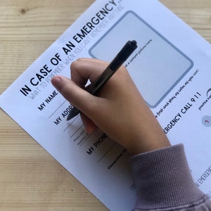 Emergency Printable, 911 Printable, Easy to Read, Simple Instructions ...