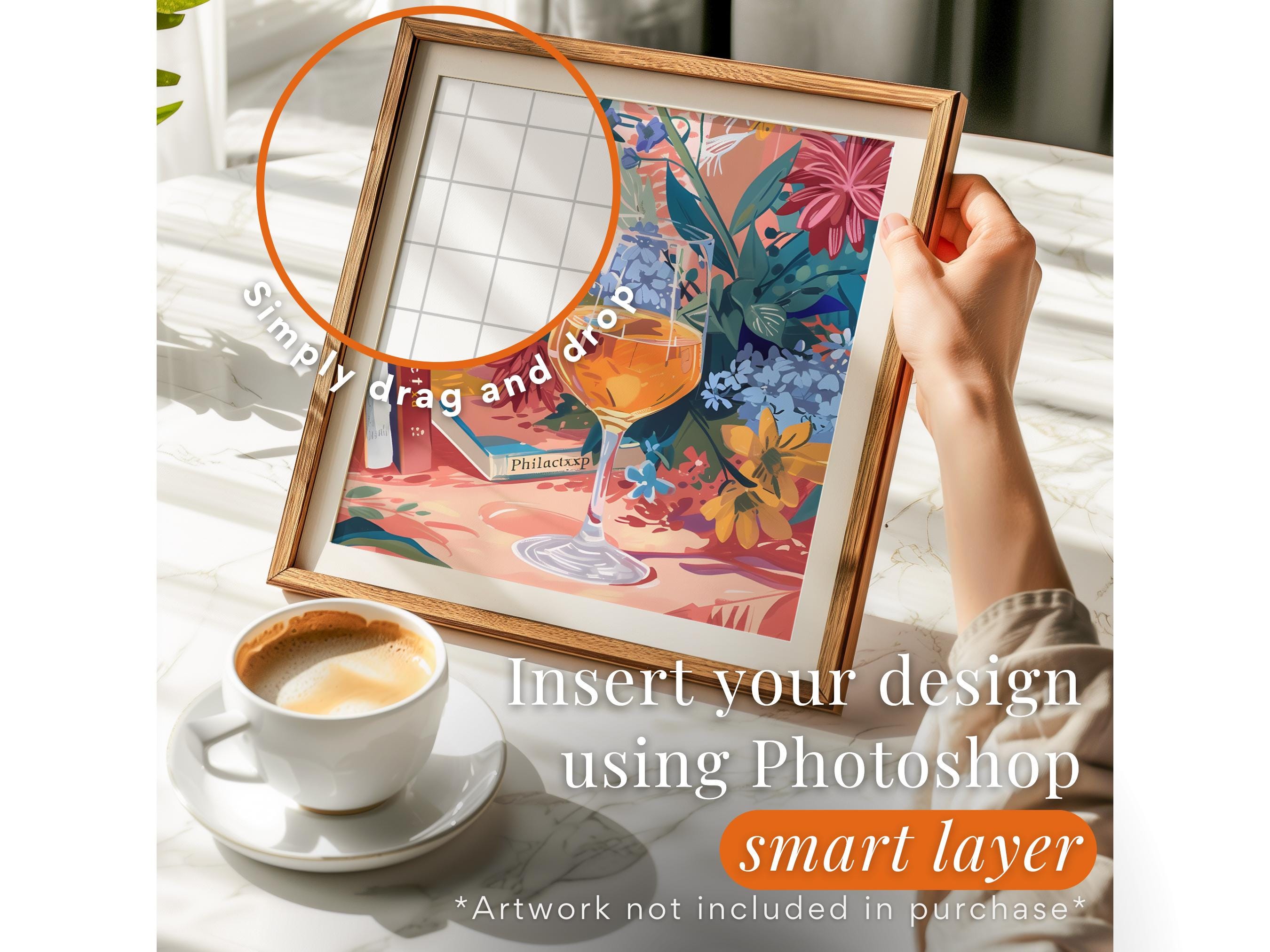 1x1 Ratio Frame Mockup With Person Square Frame Mockup PSD Template for ...