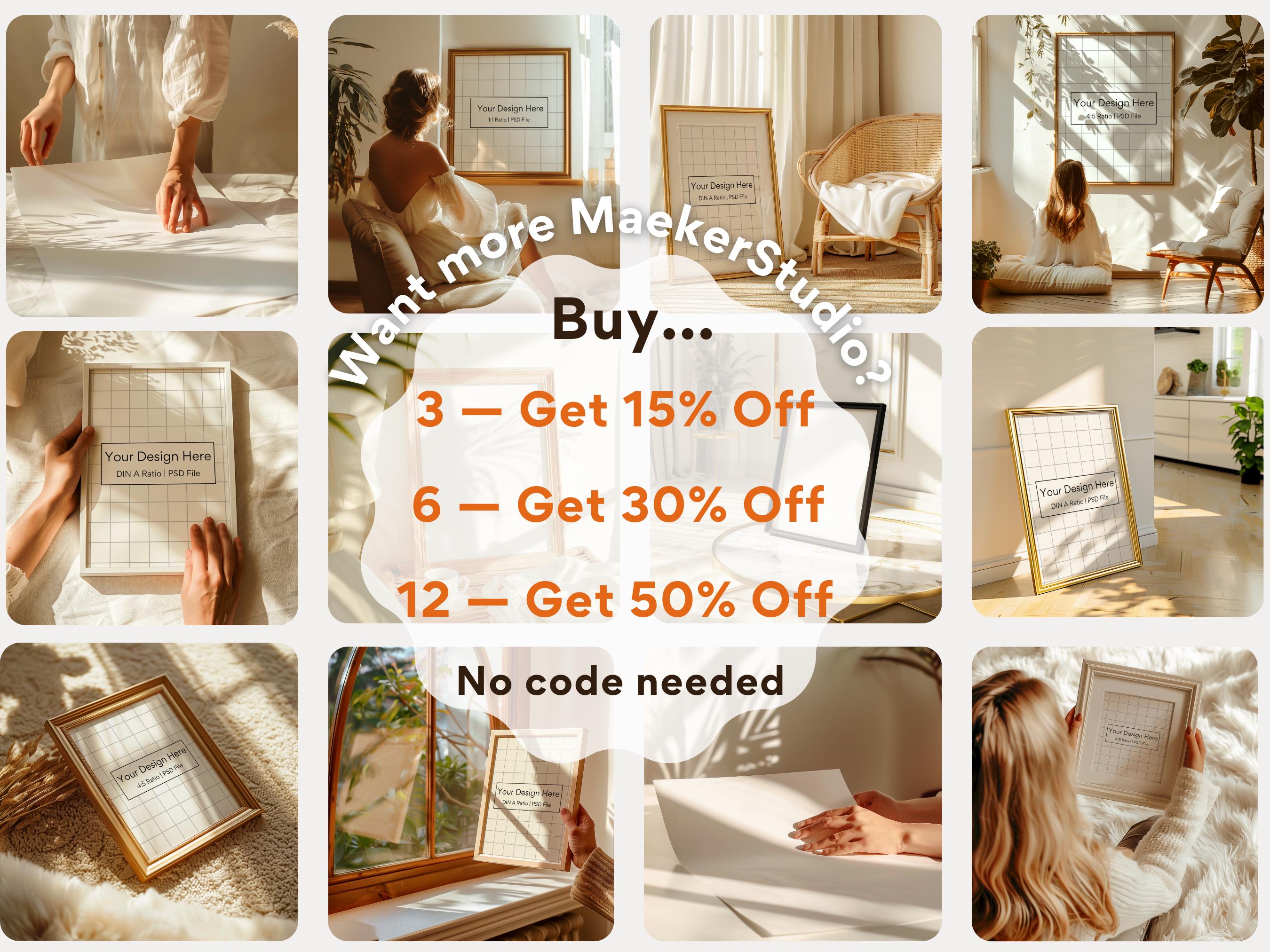 Square Frame Mockup With Person Living Room Mockup 1x1 Frame Mockup ...