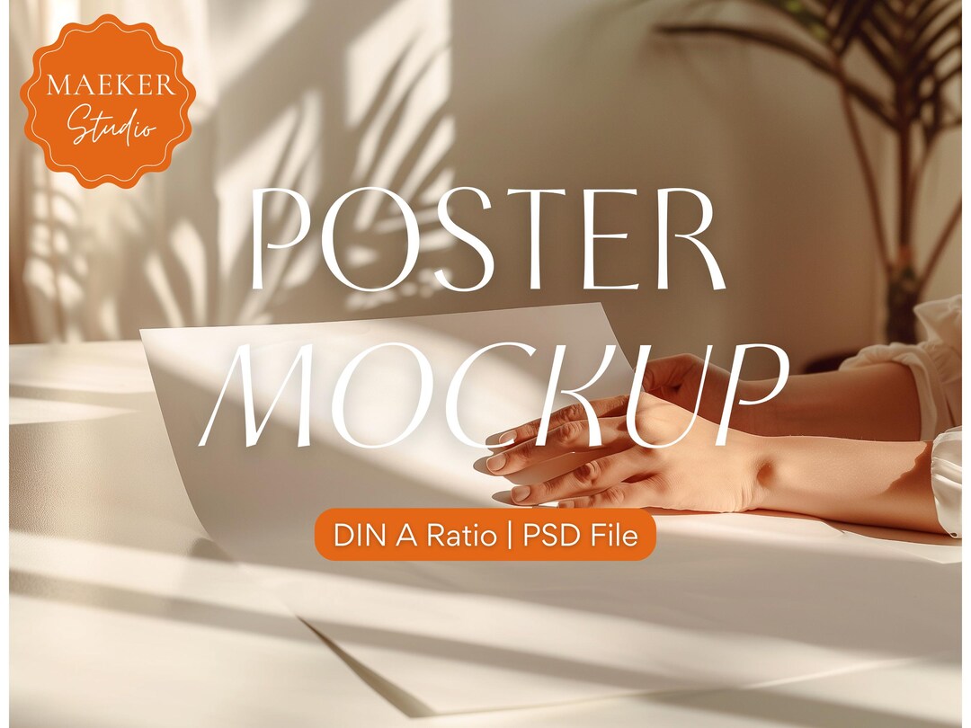 Poster Mockup With Person Paper Mockup DIN A Frame Mockup With Person ...