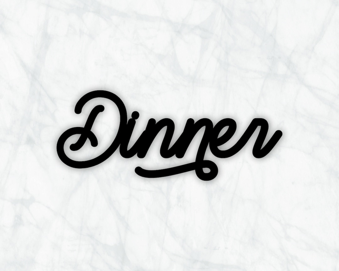 Rustic Wood Dinner Cutout Sign Farmhouse Kitchen Decor Laser Cut Dinner ...