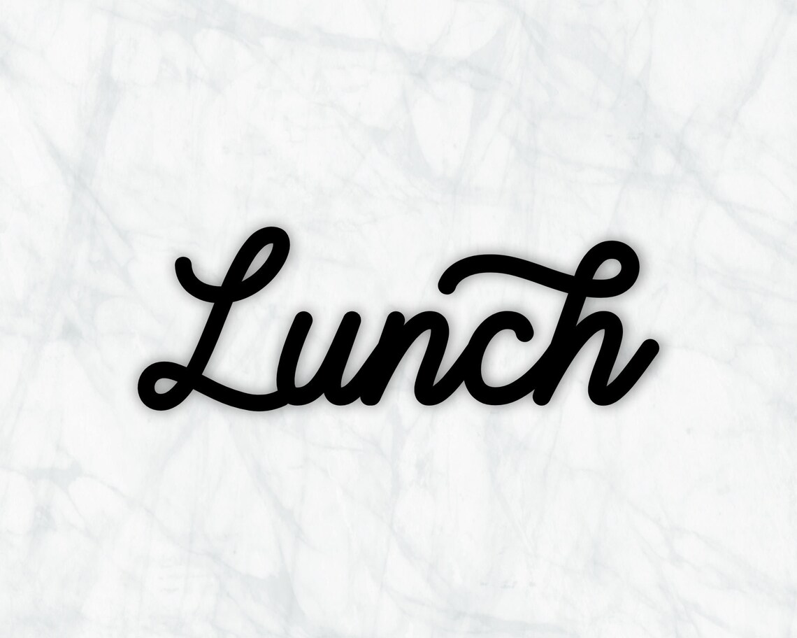 Rustic Wood Lunch Cutout Sign - Farmhouse Kitchen Decor - Laser Cut ...