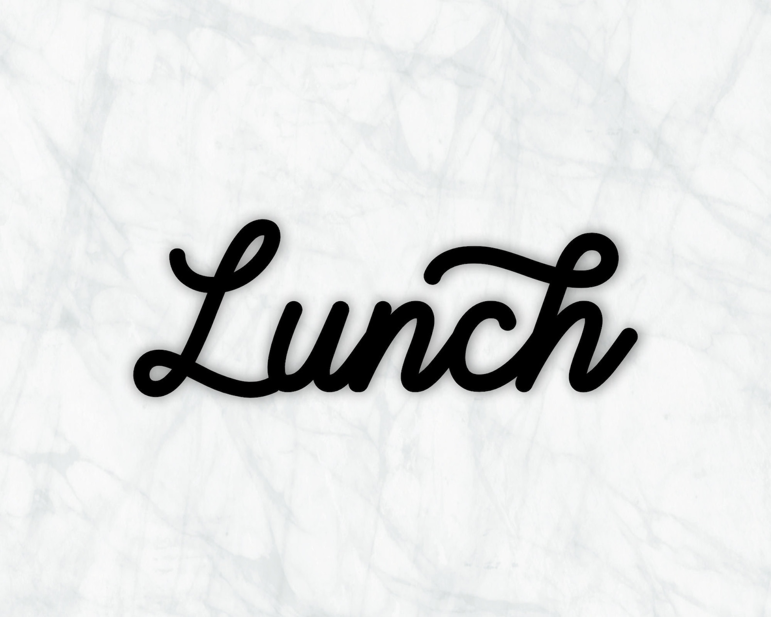 Rustic Wood Lunch Cutout Sign - Farmhouse Kitchen Decor - Laser Cut ...
