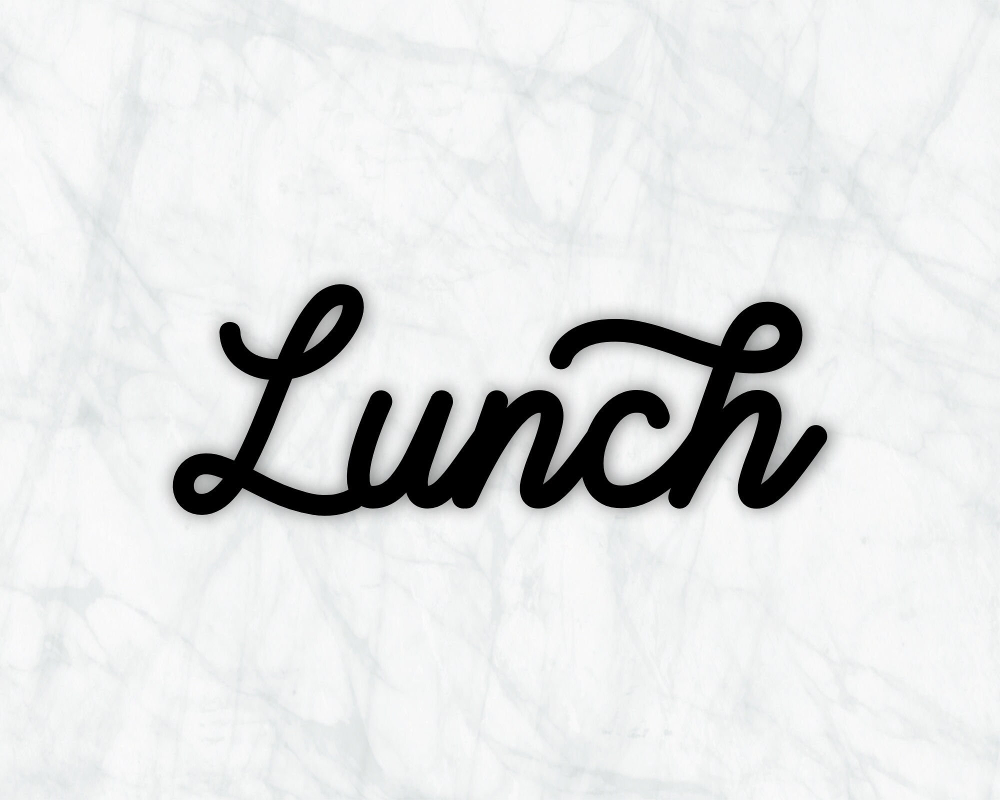 Rustic Wood Lunch Cutout Sign - Farmhouse Kitchen Decor - Laser Cut ...