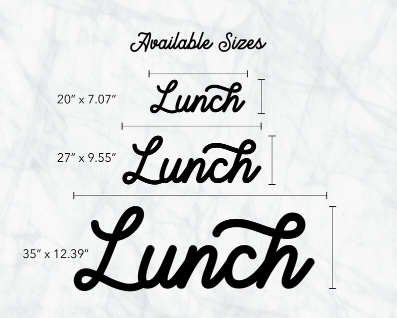 Rustic Wood Lunch Cutout Sign - Farmhouse Kitchen Decor - Laser Cut ...