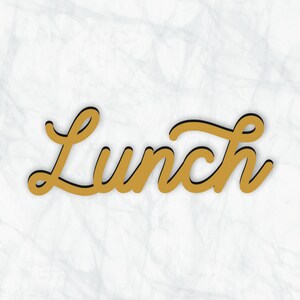 Rustic Wood Lunch Cutout Sign Farmhouse Kitchen Decor Laser Cut Lunch ...