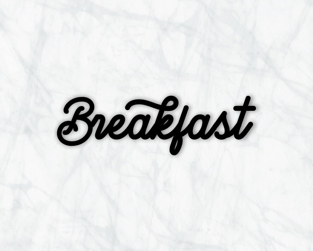 Rustic Wood Breakfast Cutout Sign - Farmhouse Kitchen Decor - Laser Cut ...