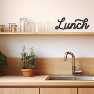 Rustic Wood Lunch Cutout Sign Farmhouse Kitchen Decor Laser Cut Lunch ...