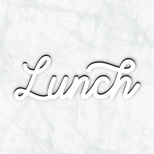 Rustic Wood Lunch Cutout Sign Farmhouse Kitchen Decor Laser Cut Lunch ...