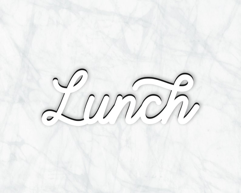 Rustic Wood Lunch Cutout Sign - Farmhouse Kitchen Decor - Laser Cut ...