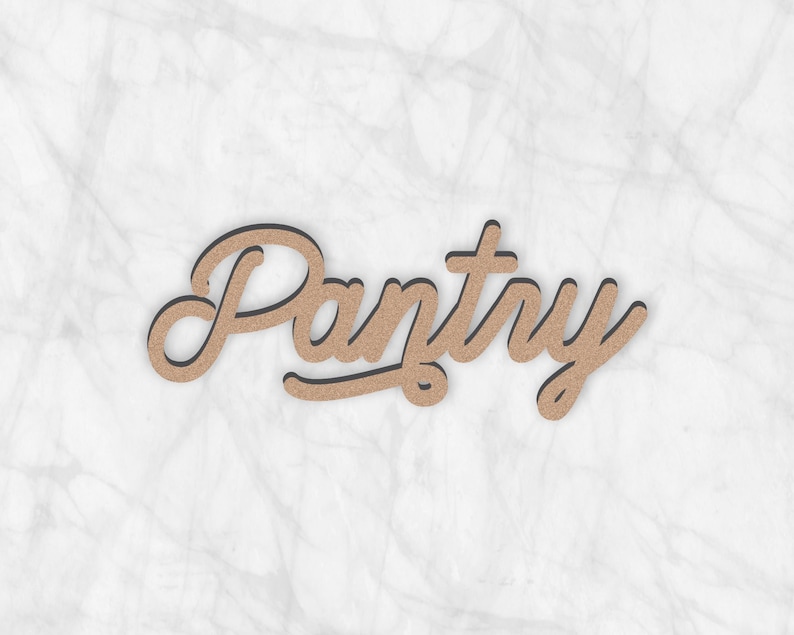 Rustic Wood Pantry Cutout Sign - Farmhouse Kitchen Decor - Laser Cut ...
