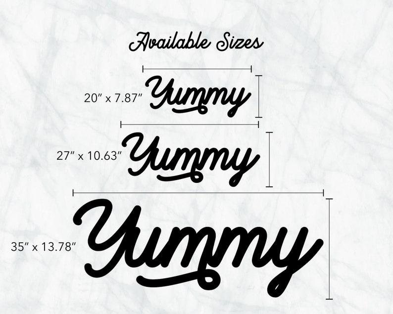 Rustic Wood Yummy Cutout Sign Farmhouse Kitchen Decor Laser Cut Yummy ...