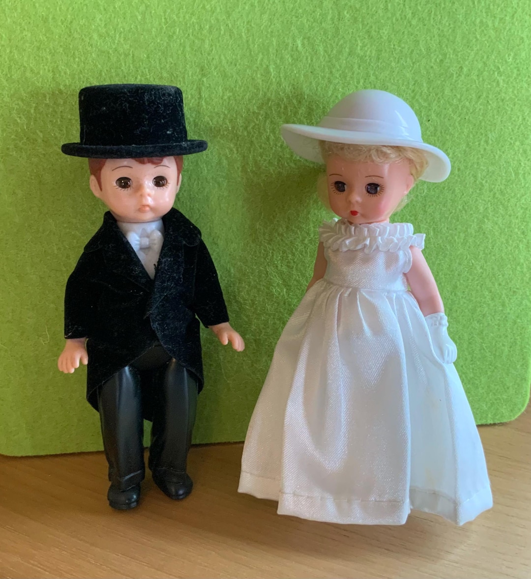 Lot of 2 Small Bride and Groom Dolls Collectibles - Etsy