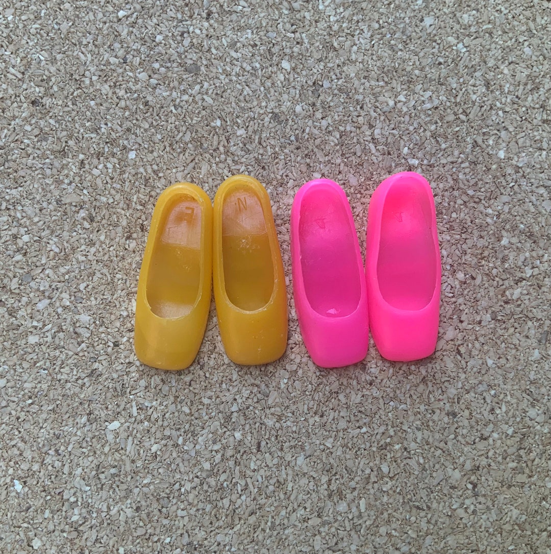 Lot of 2 Pairs Vintage Barbie Francie Square Toe Doll Shoes, 1970s ...