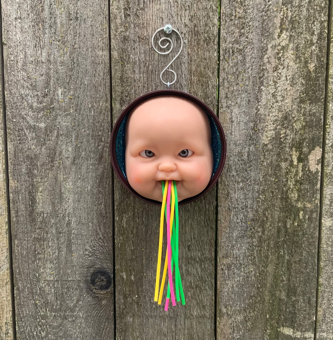 Vomiting Doll Wall Art, Weird, Upcycled Decor, Funny WTF - Etsy