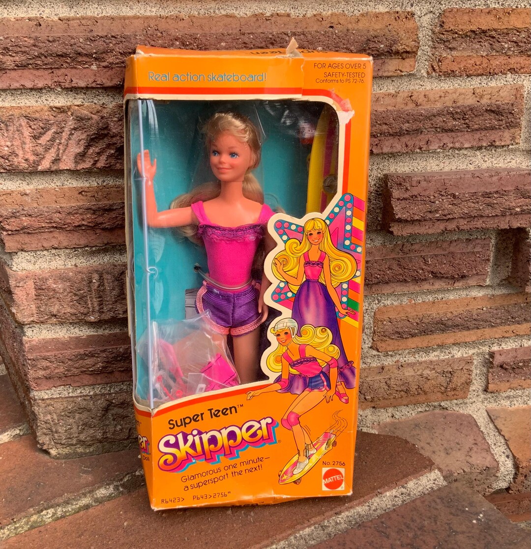 Vintage Skipper Doll Super Teen 1978 With Skateboard #2756 - Etsy