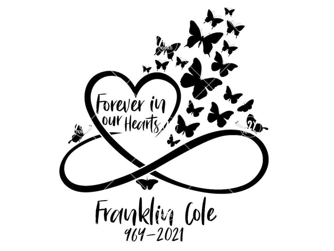 Infinity Heart PNG SVG, Butterfly Clipart, Forever in Our Hearts Design ...