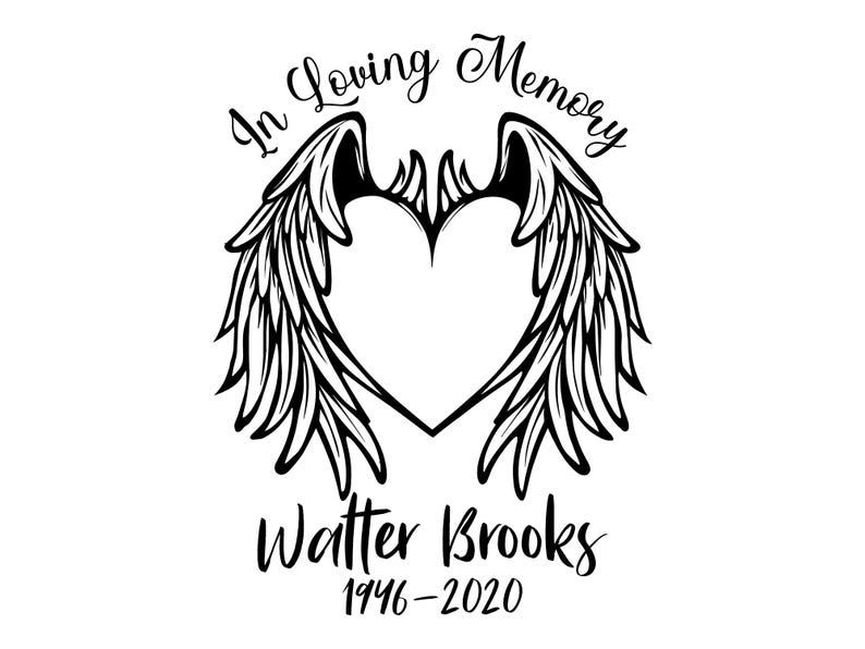 In Loving Memory Angel Wings SVG, Custom Memorial Photo Frame ...
