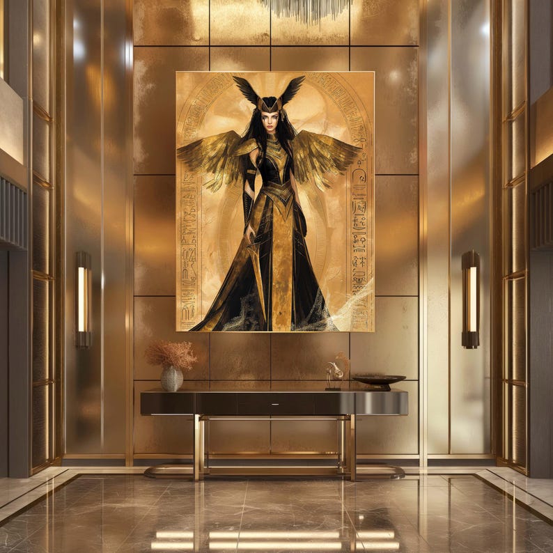Isis Egyptian Goddess Queen Printable | 8K Egypt Mythology Wall Artwork ...