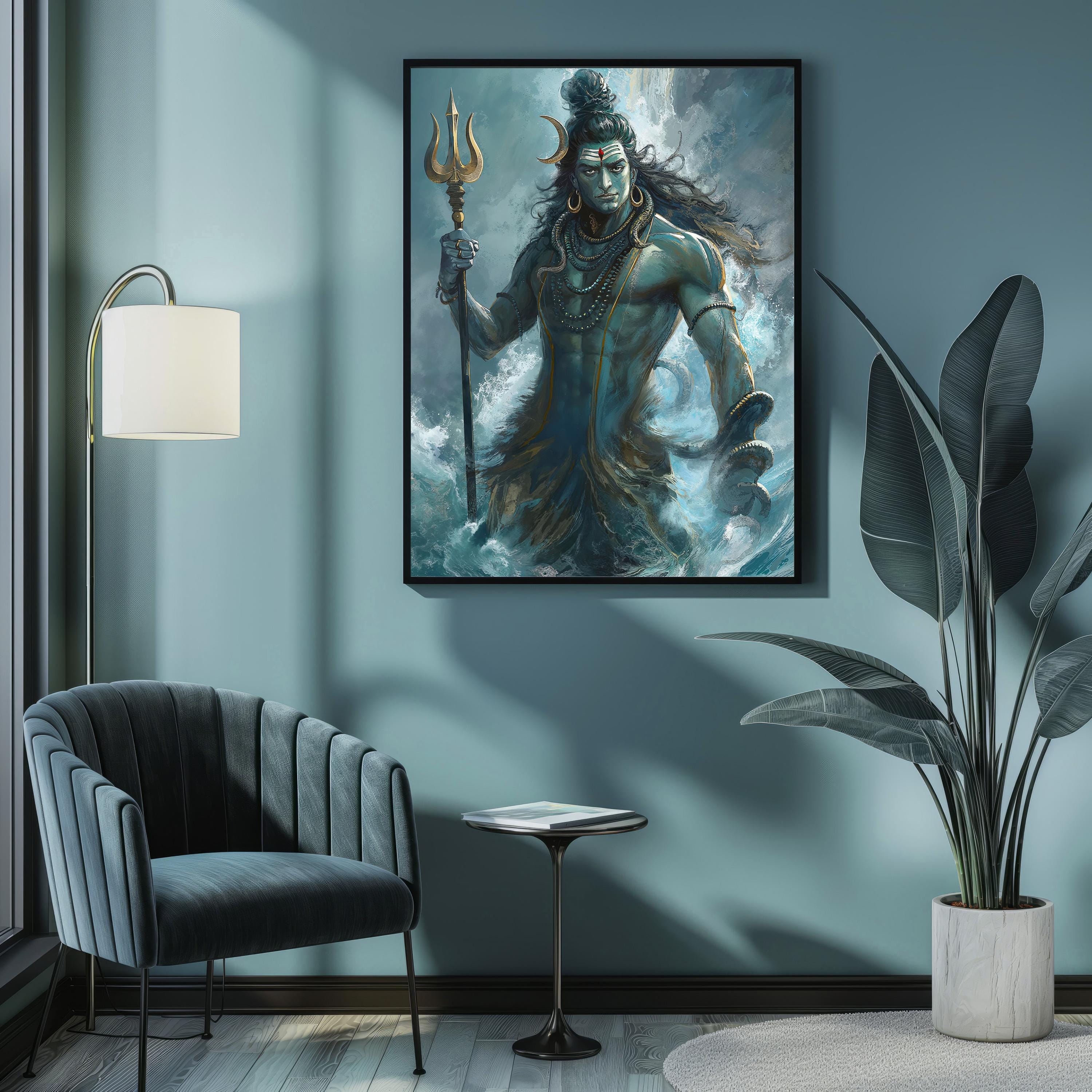 Lord Shiva Printable Wall Art 8K Digital Artwork Prints Instant ...