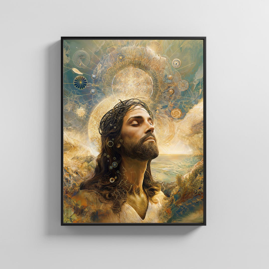 Surreal Jesus Printable Wall Art | Digital Artwork Prints | Instant ...