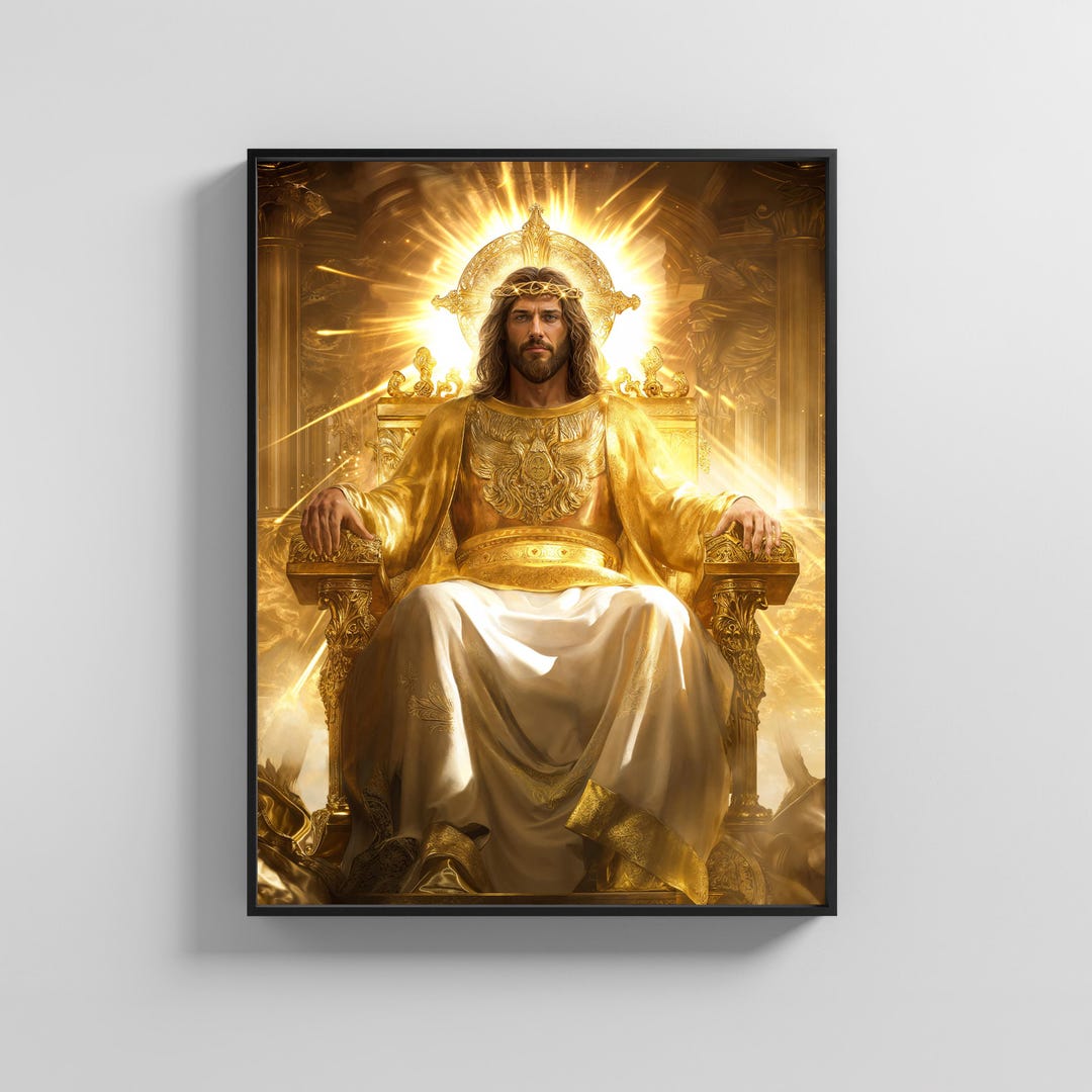 King Jesus Printable Wall Art | 8K Digital Artwork Prints | Instant ...