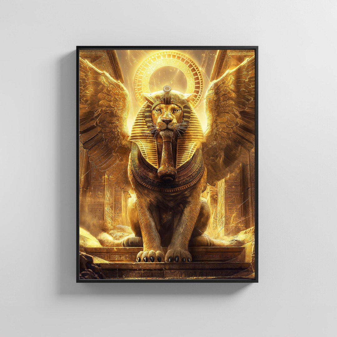 Royal Sphinx Egypt Printables 8K Egypt Mythology Fantasy Wall Artwork ...