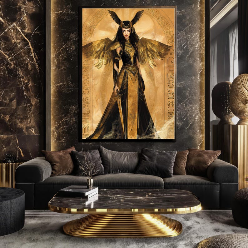 Isis Egyptian Goddess Queen Printable | 8K Egypt Mythology Wall Artwork ...