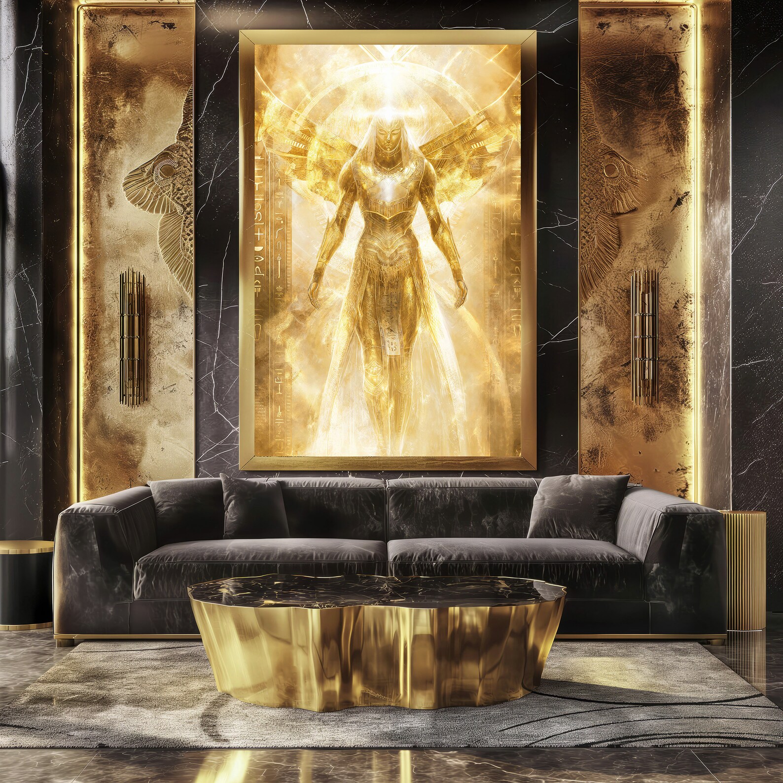 Ra Egyptian Sun God Printable | 8K Egypt Mythology Wall Artwork ...