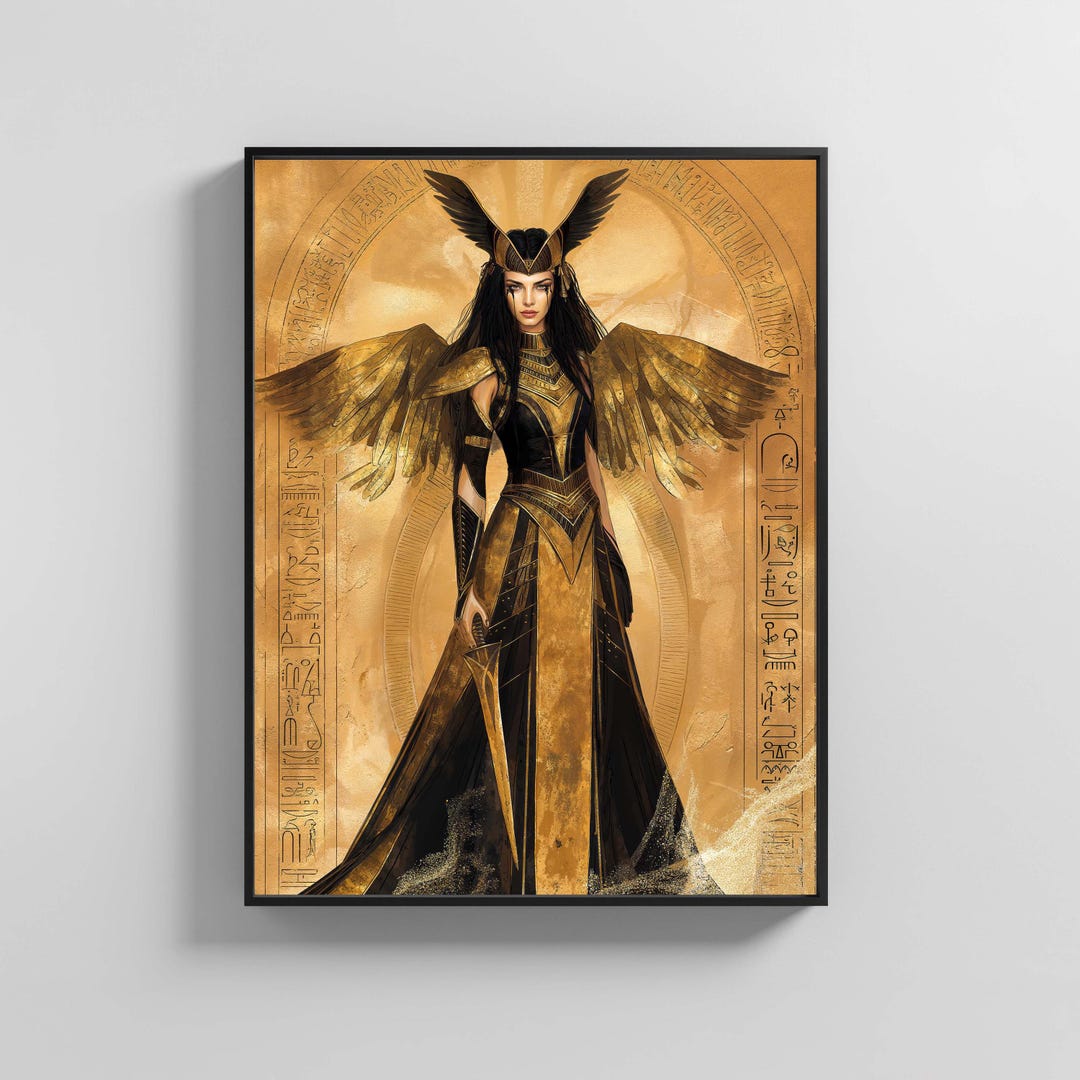 Isis Egyptian Goddess Queen Printable | 8K Egypt Mythology Wall Artwork ...