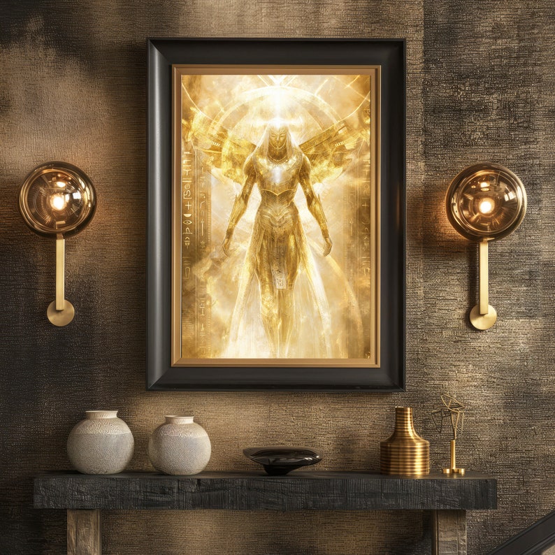 Ra Egyptian Sun God Printable | 8K Egypt Mythology Wall Artwork ...