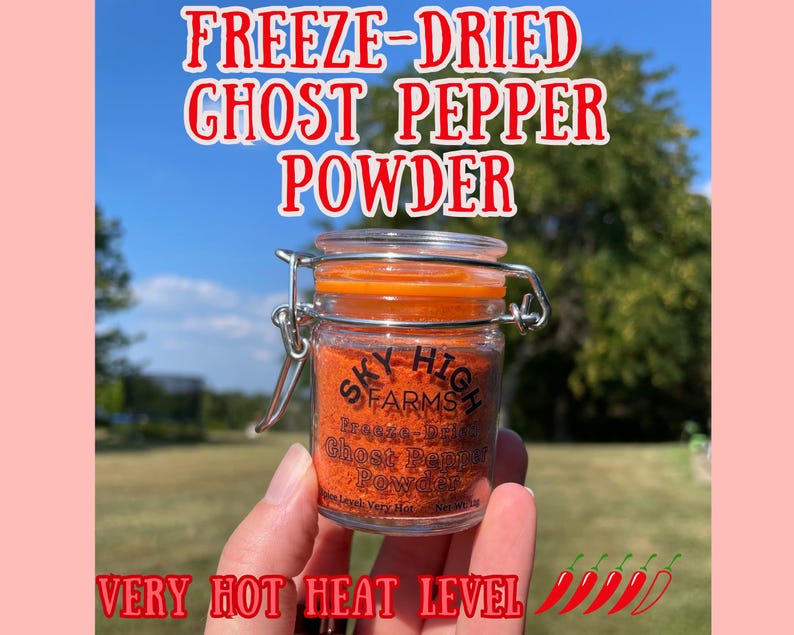 Freeze Dried Ghost Pepper Powder Freeze Dried Peppers for Sauces and Cooking Concentrated Ghost ...