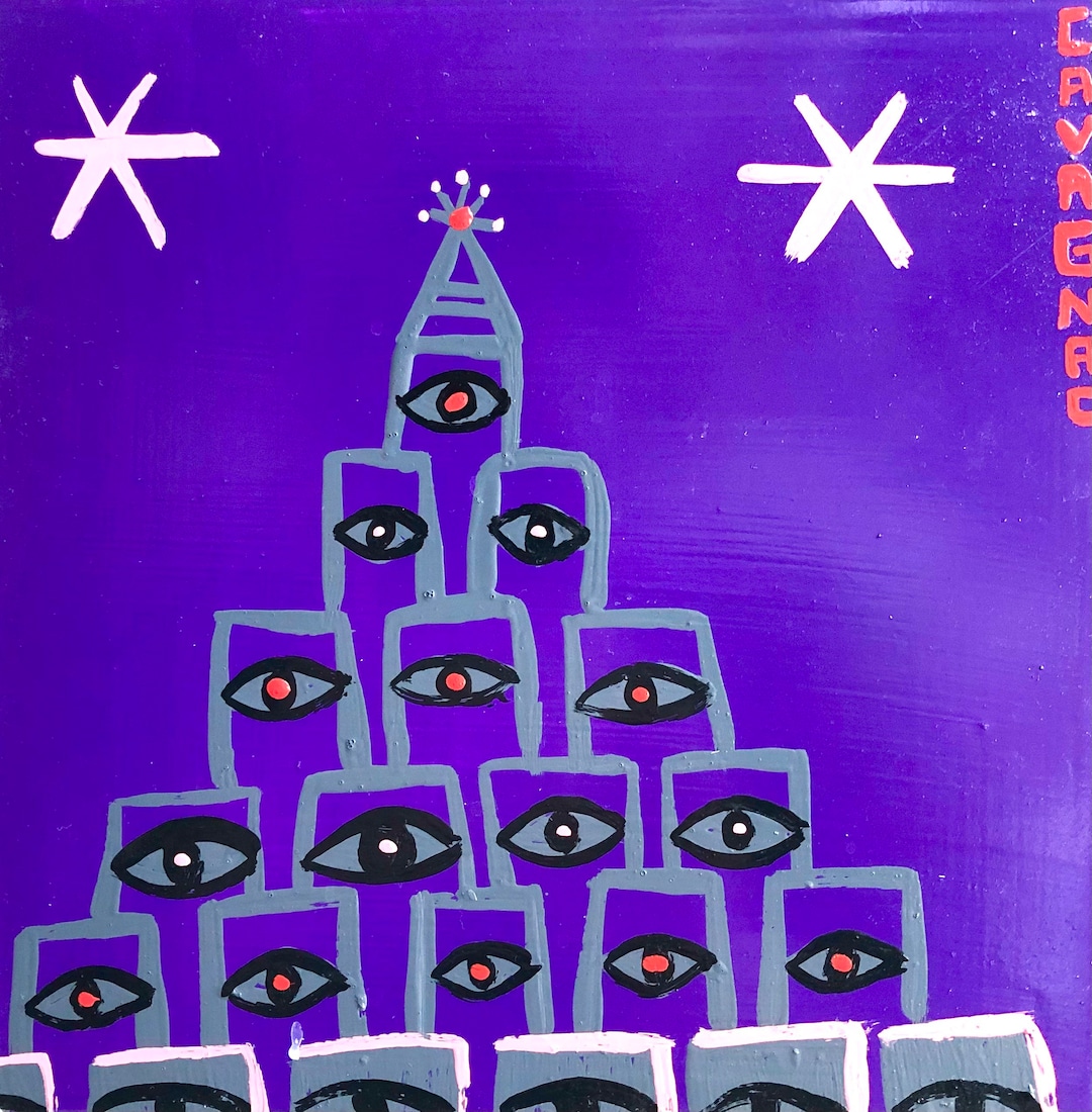 Eyeful Tower / Original Painting / Large Stack of Seers / 5830 - Etsy