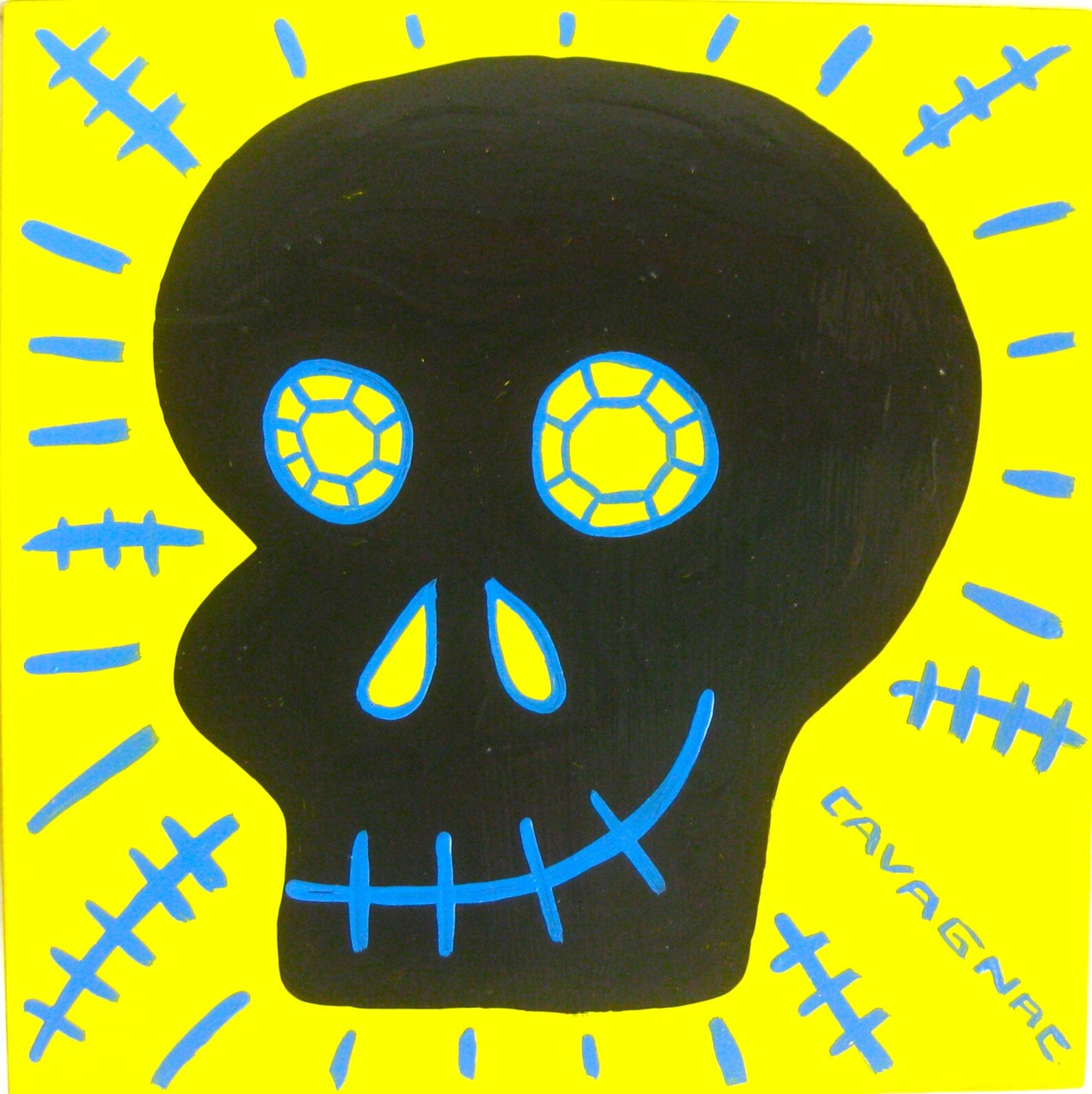 Good Ol' Bones / Original Painting / Skull Times Infinity - Etsy